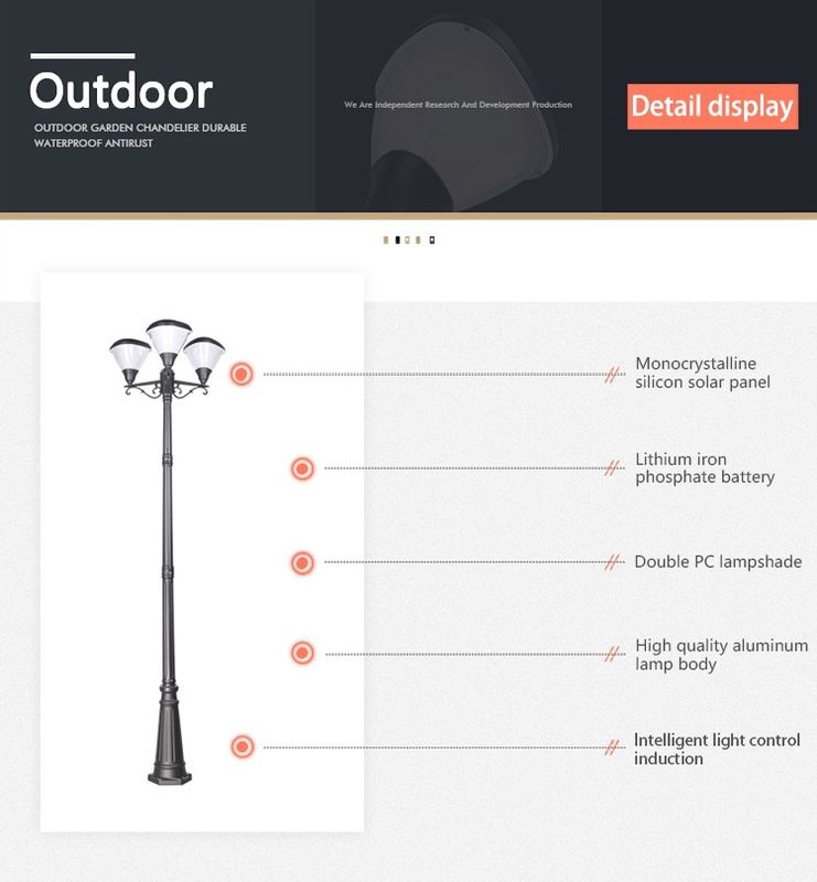 Aluminum Garden Outdoor Solar Light Optically Controlled 30w Waterproof Aluminum Garden Outdoor Solar Light Optically Controlled 30w Waterproof